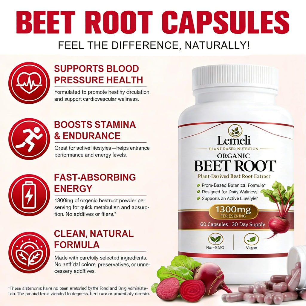 Supports heart health with beetroot