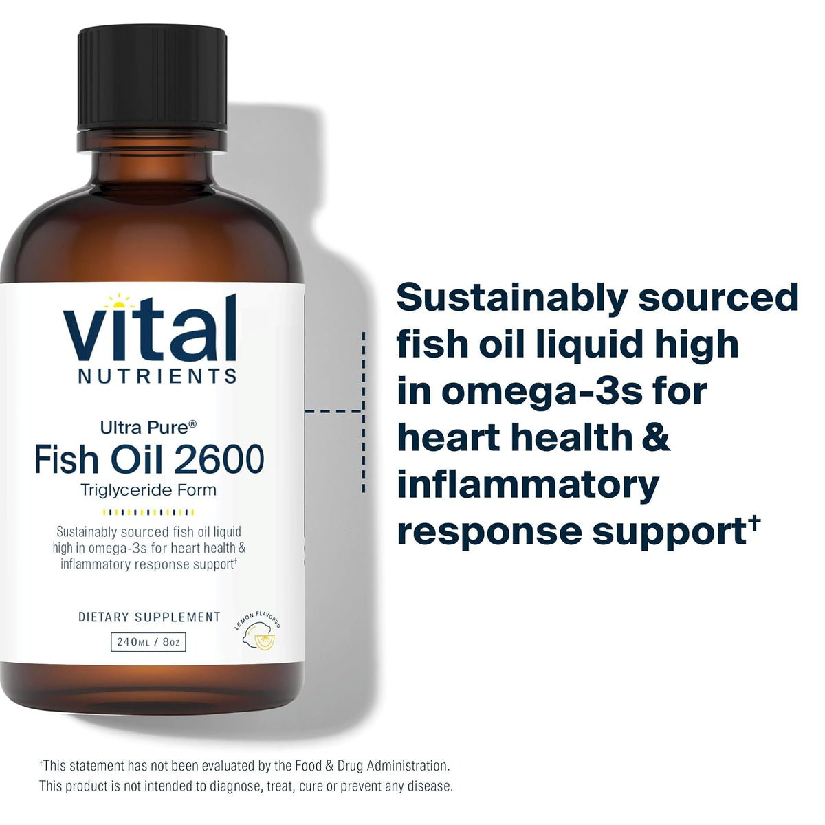 Supports heart health with fish oil