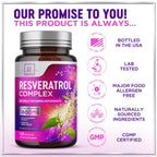 Supports heart health with Resveratrol