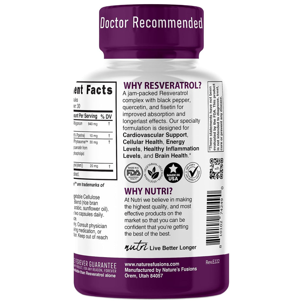 Supports heart health with resveratrol