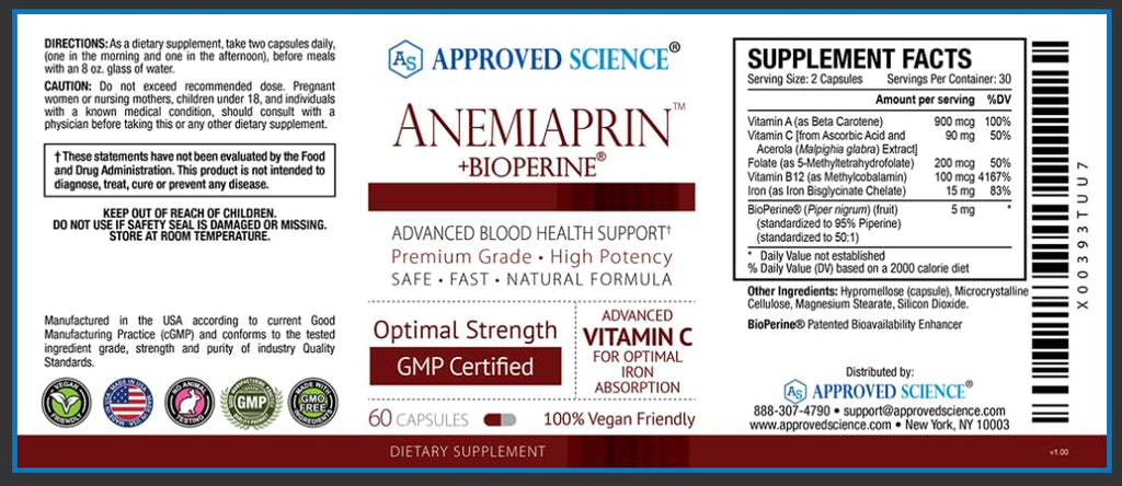 supports hemoglobin and blood oxygen