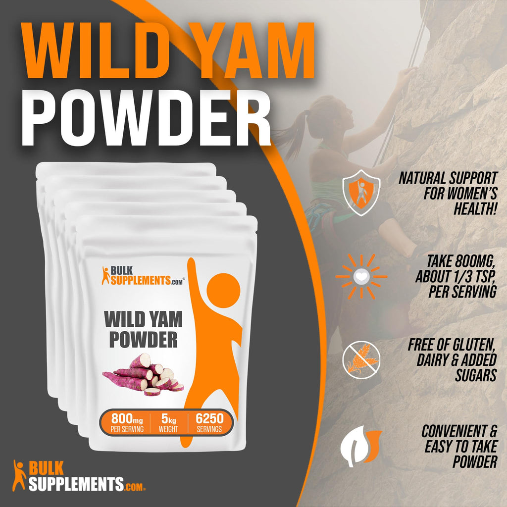 Supports hormonal balance with wild yam