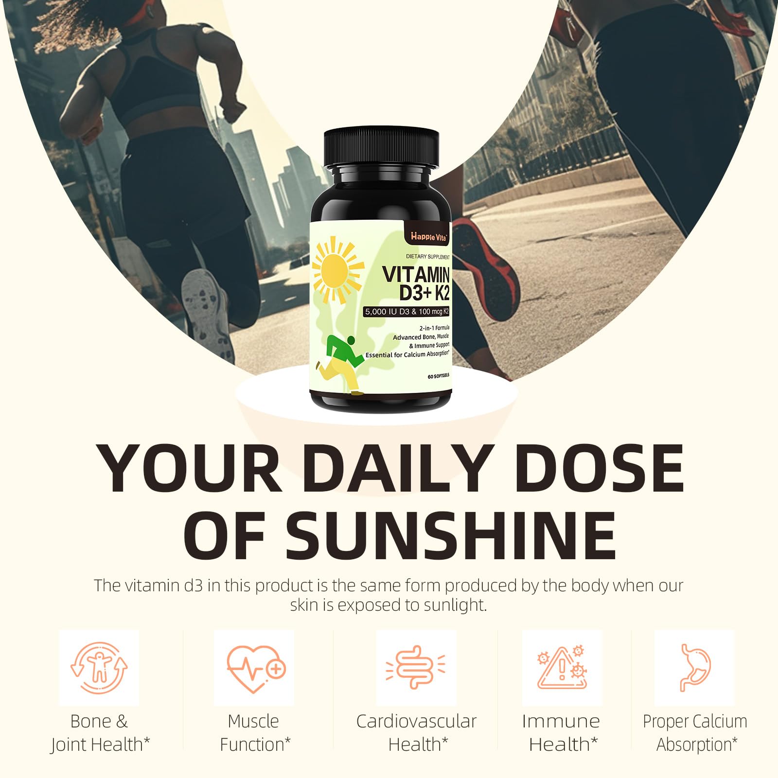 Supports immune health with D3 K2