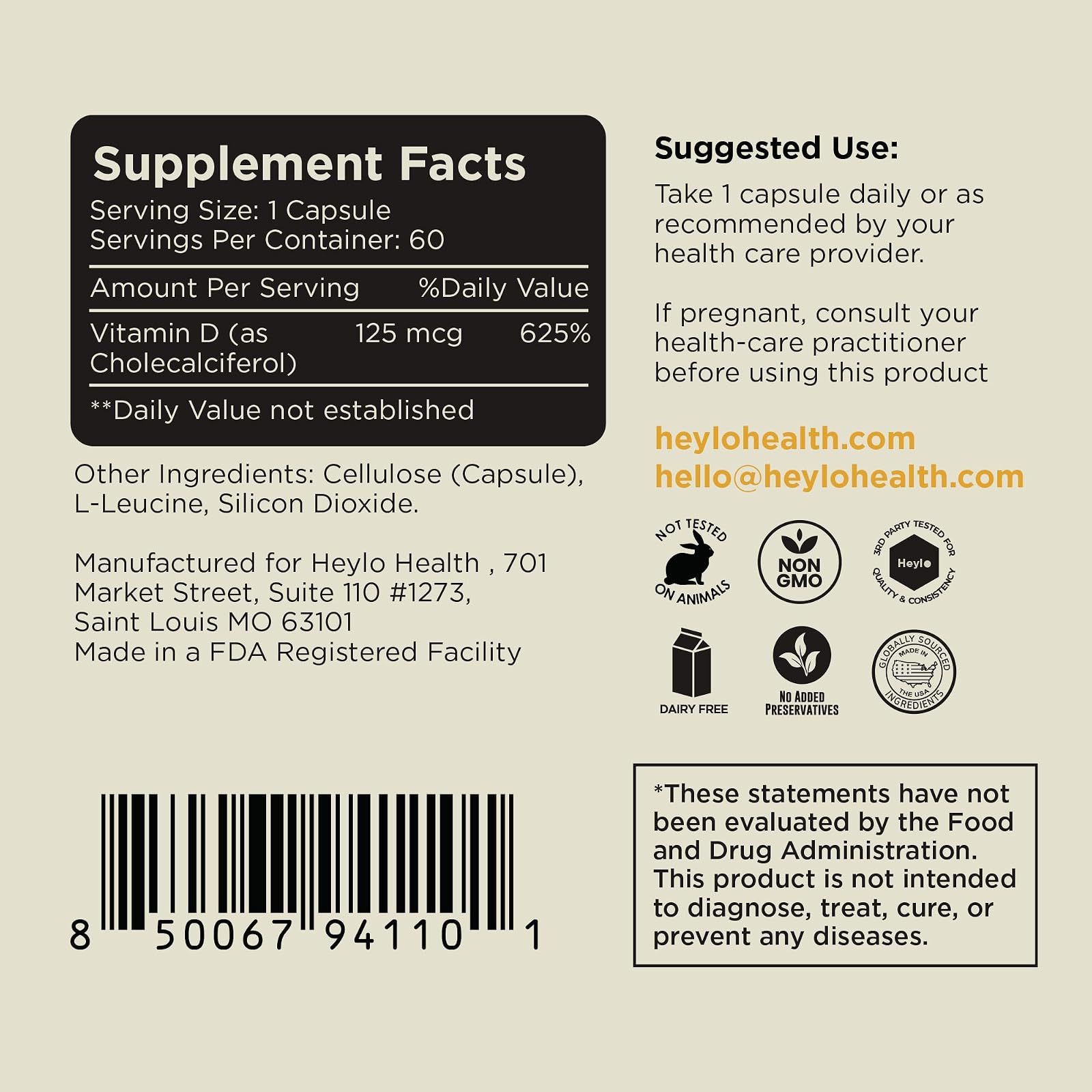 Supports immune health with Vitamin D