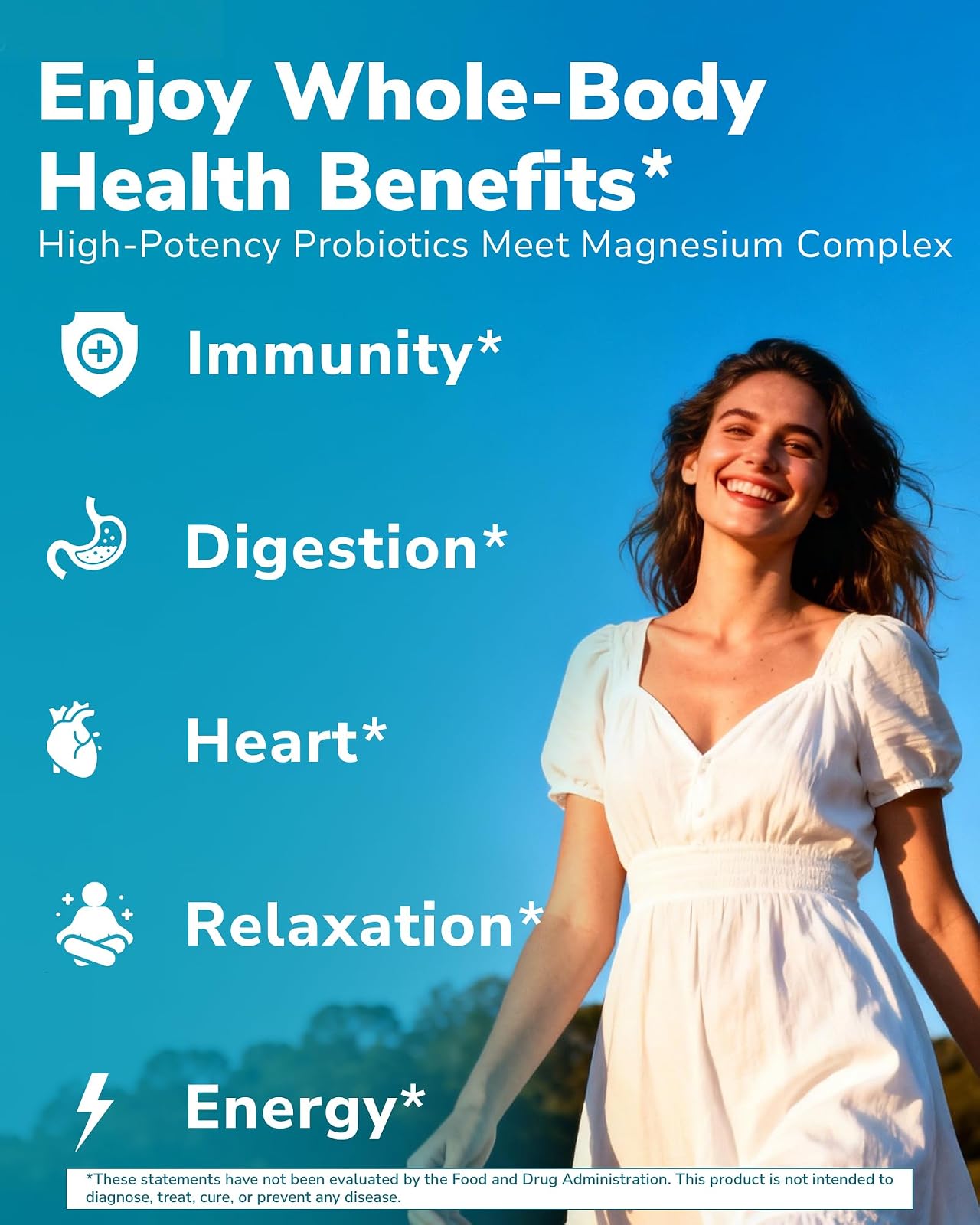 Supports immune system with probiotics