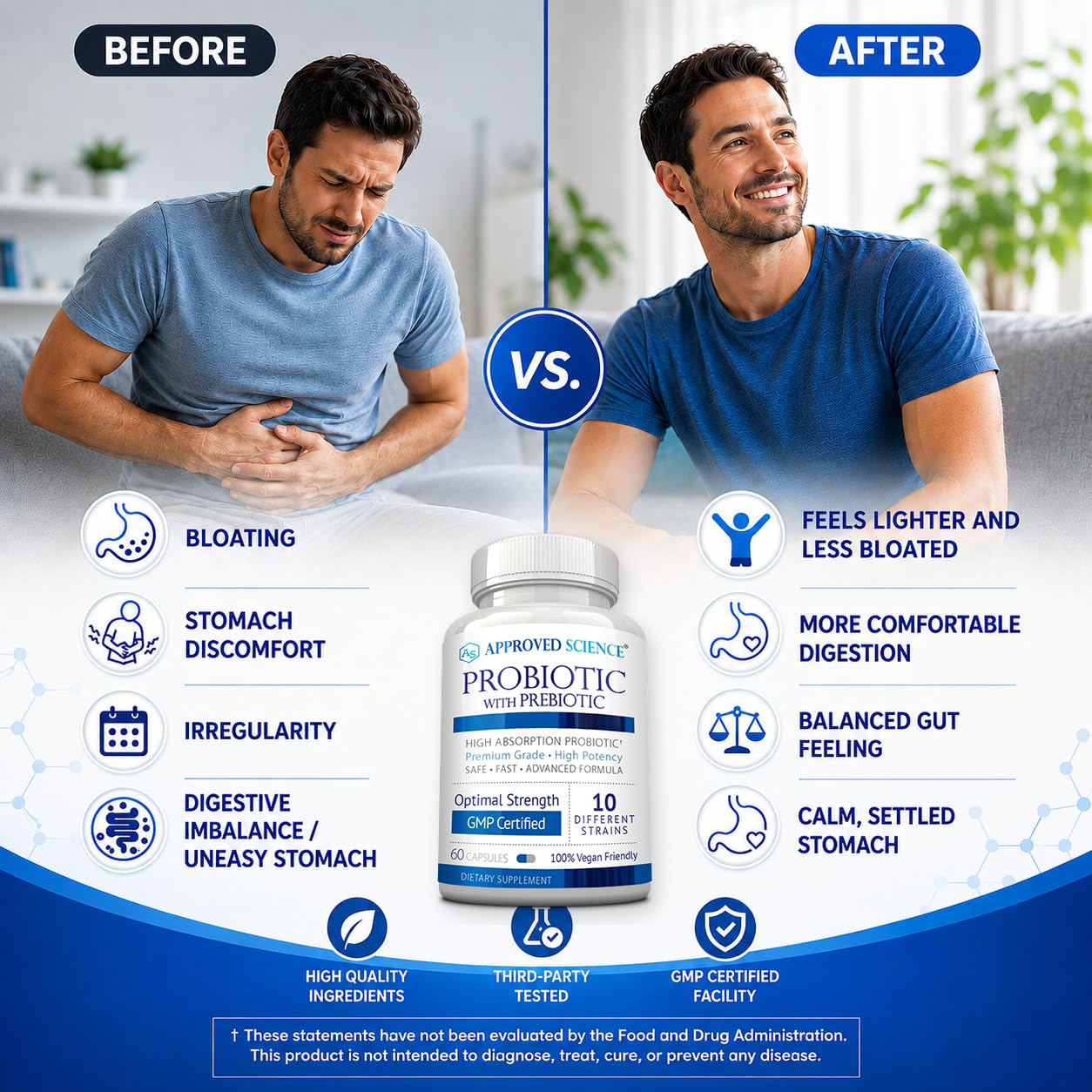 Supports immune system with probiotics