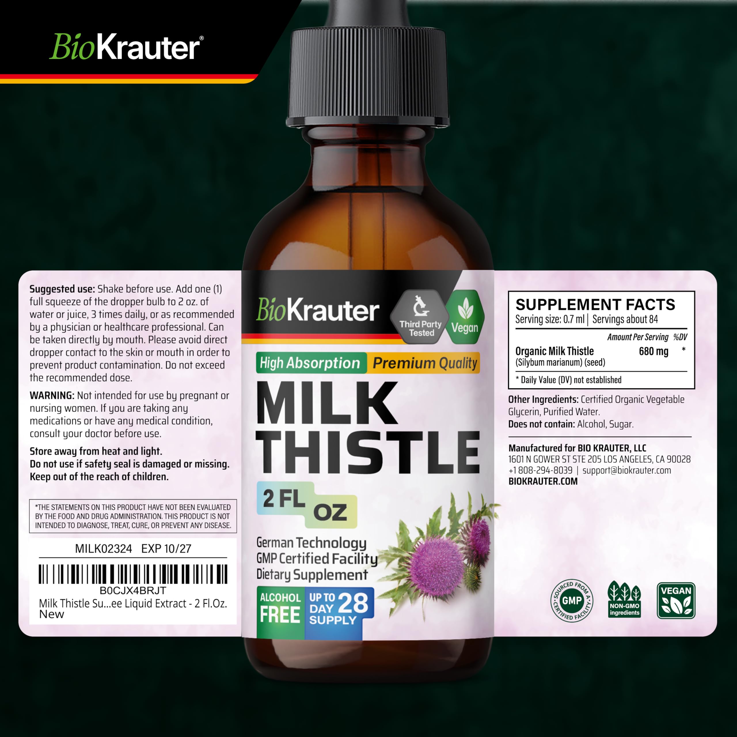 supports liver health with milk thistle