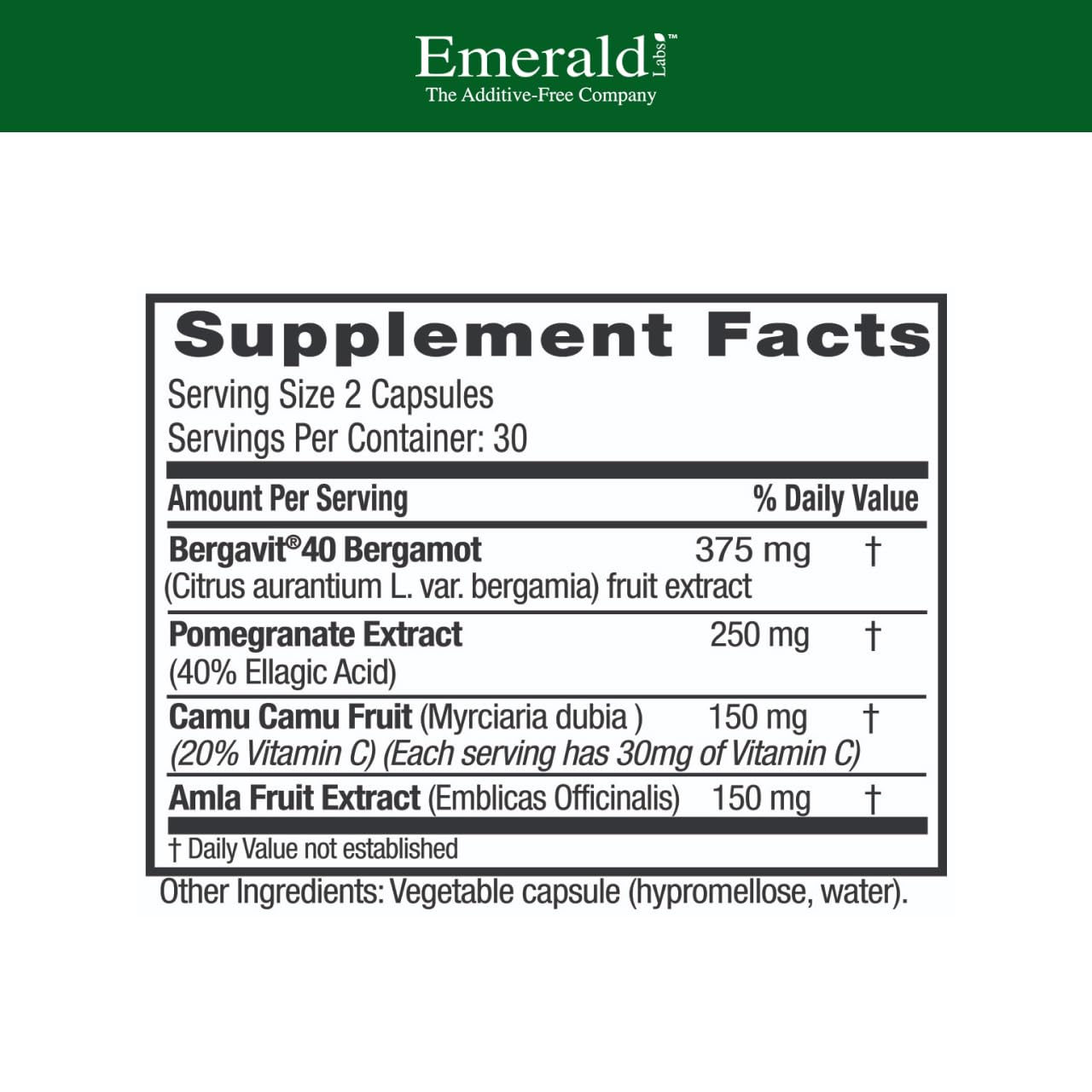 Supports metabolism with pomegranate extract