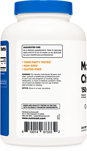Supports muscle function magnesium capsules