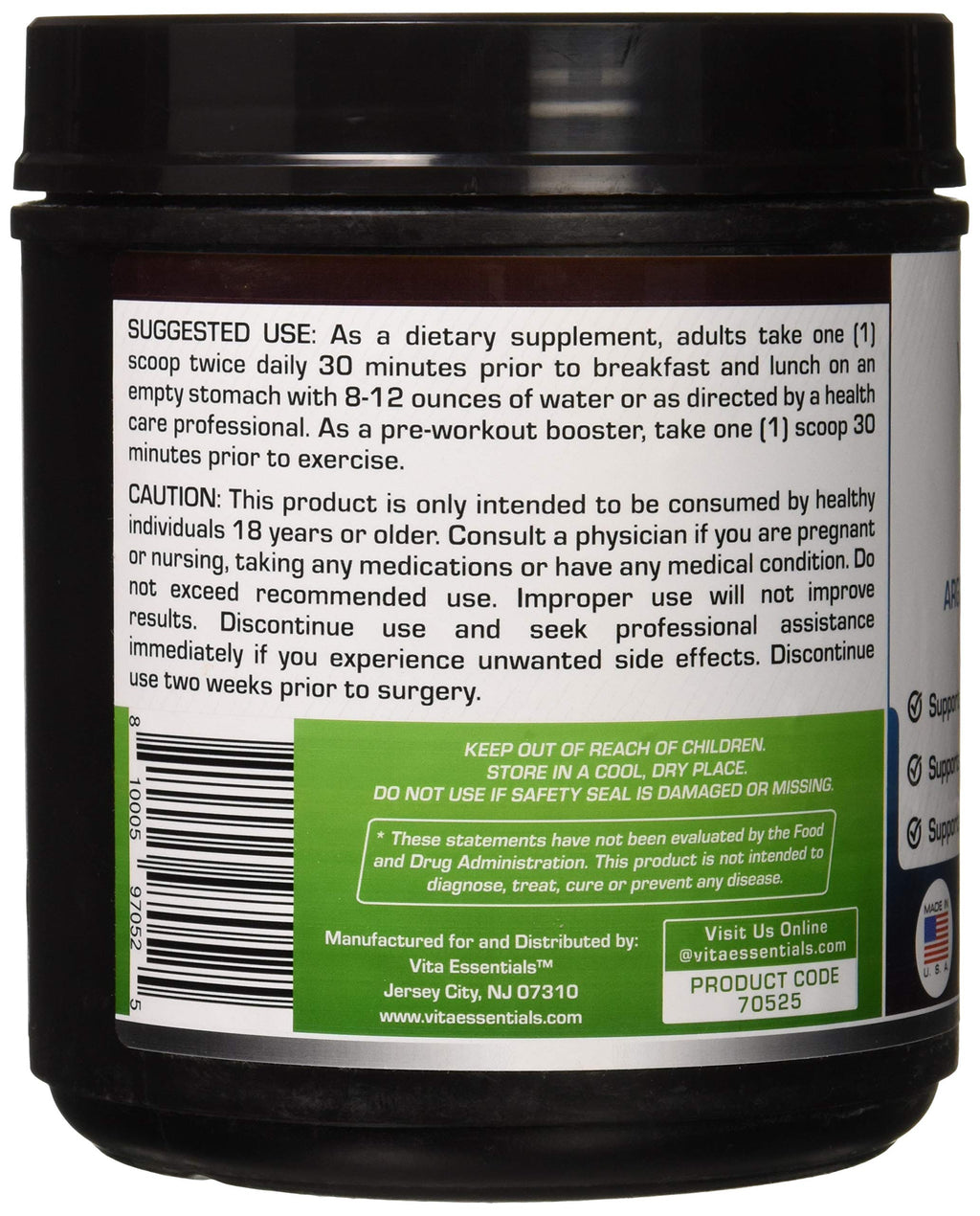 Supports muscle recovery with Alpha-Ketoglutarate