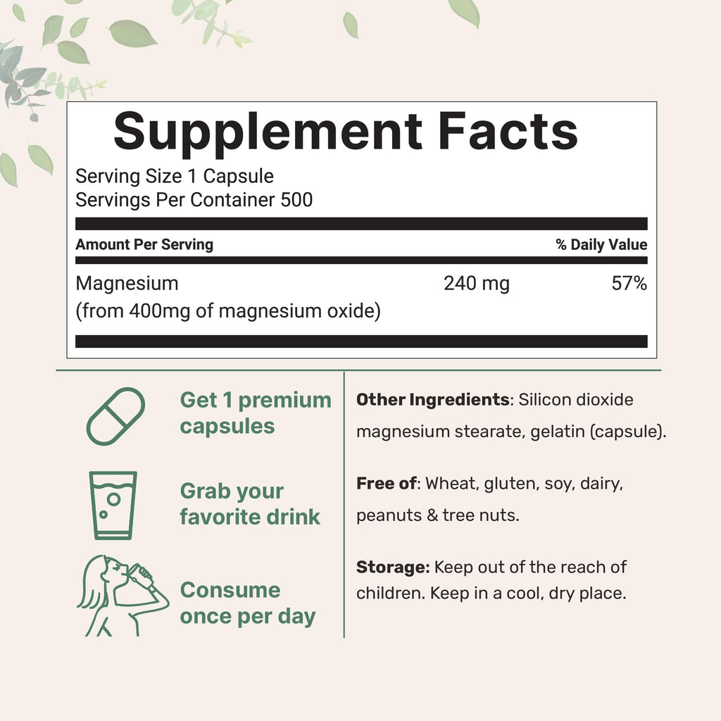 Supports nerve function with magnesium
