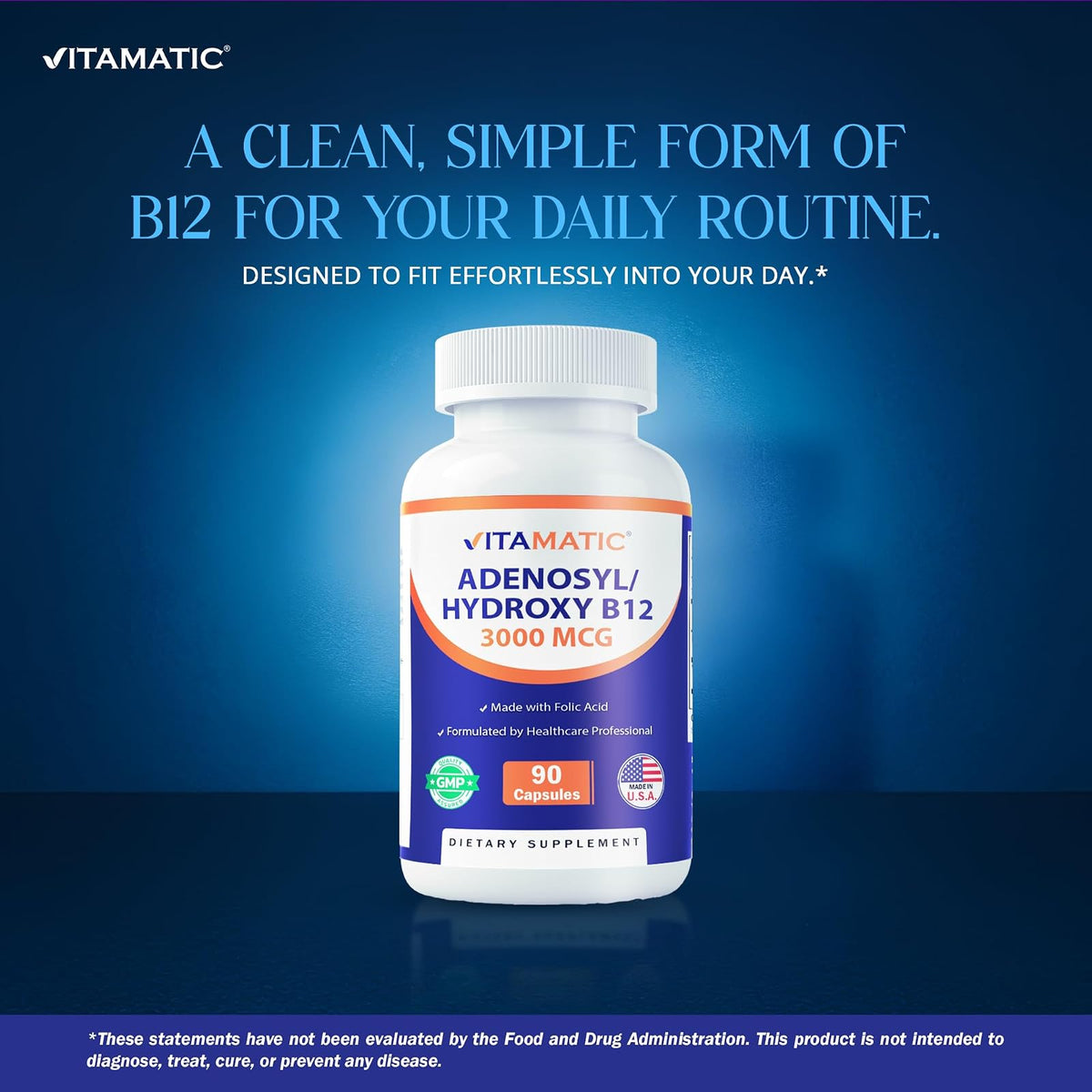 Supports nerve health with B12