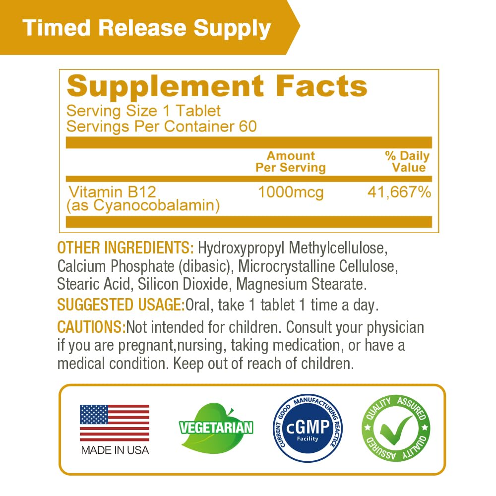 Supports nerve health with B12