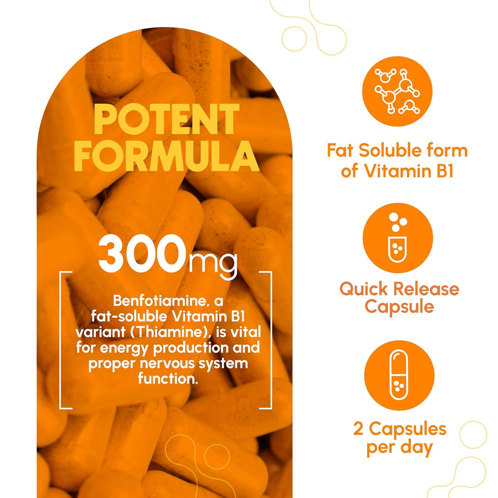 Supports nerve health with Benfotiamine