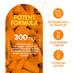 Supports nerve health with Benfotiamine
