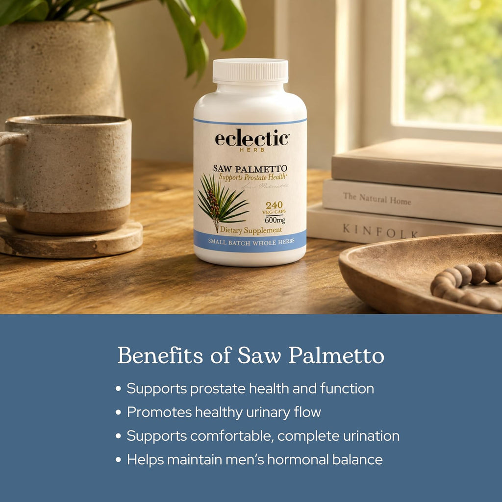 supports prostate health with Saw Palmetto