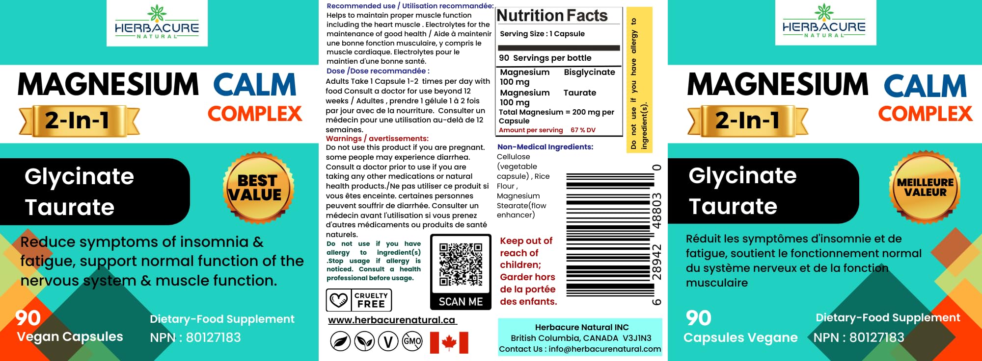 Supports restful sleep with magnesium