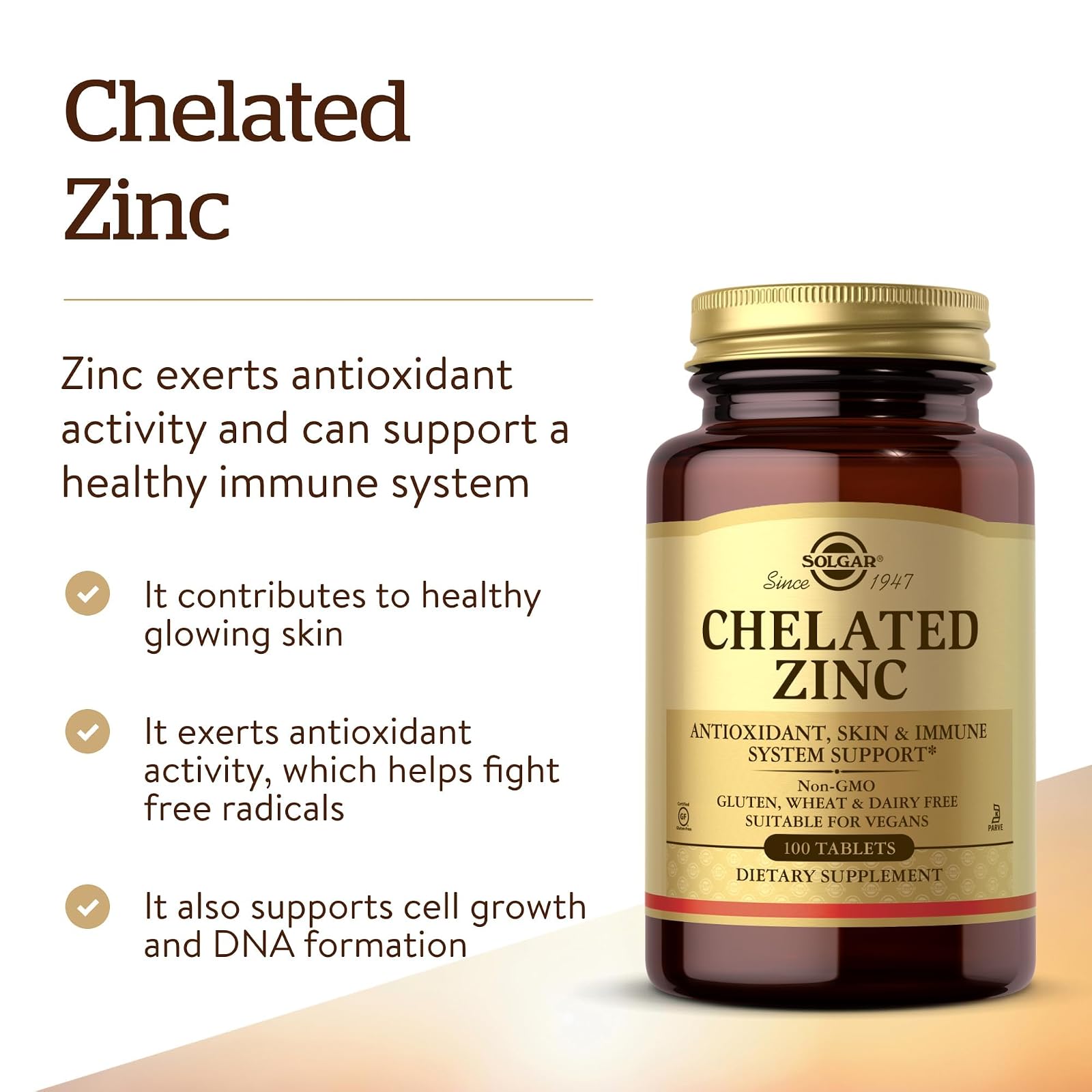 Supports skin health with zinc