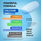 supports strong bones with calcium