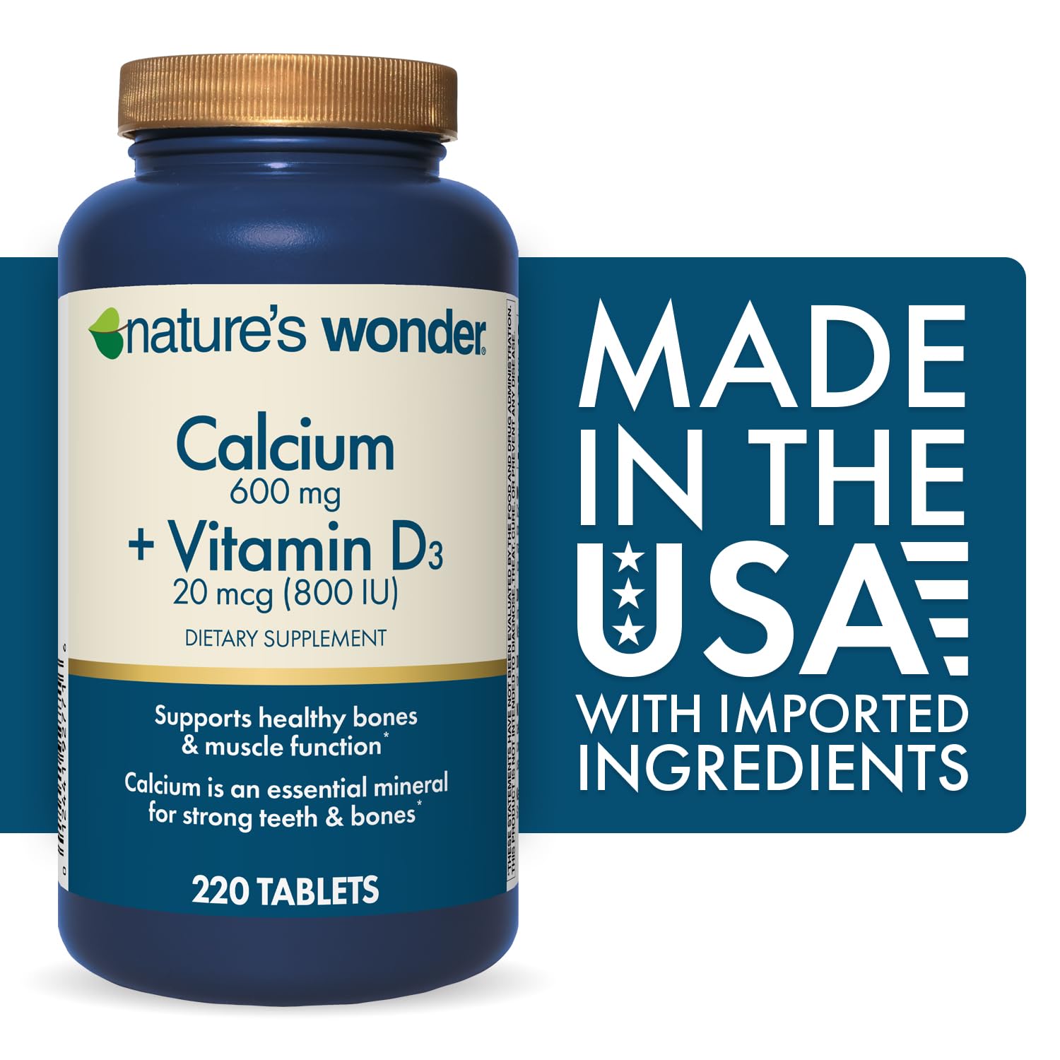Supports strong bones with calcium