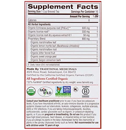 supports throat health with echinacea
