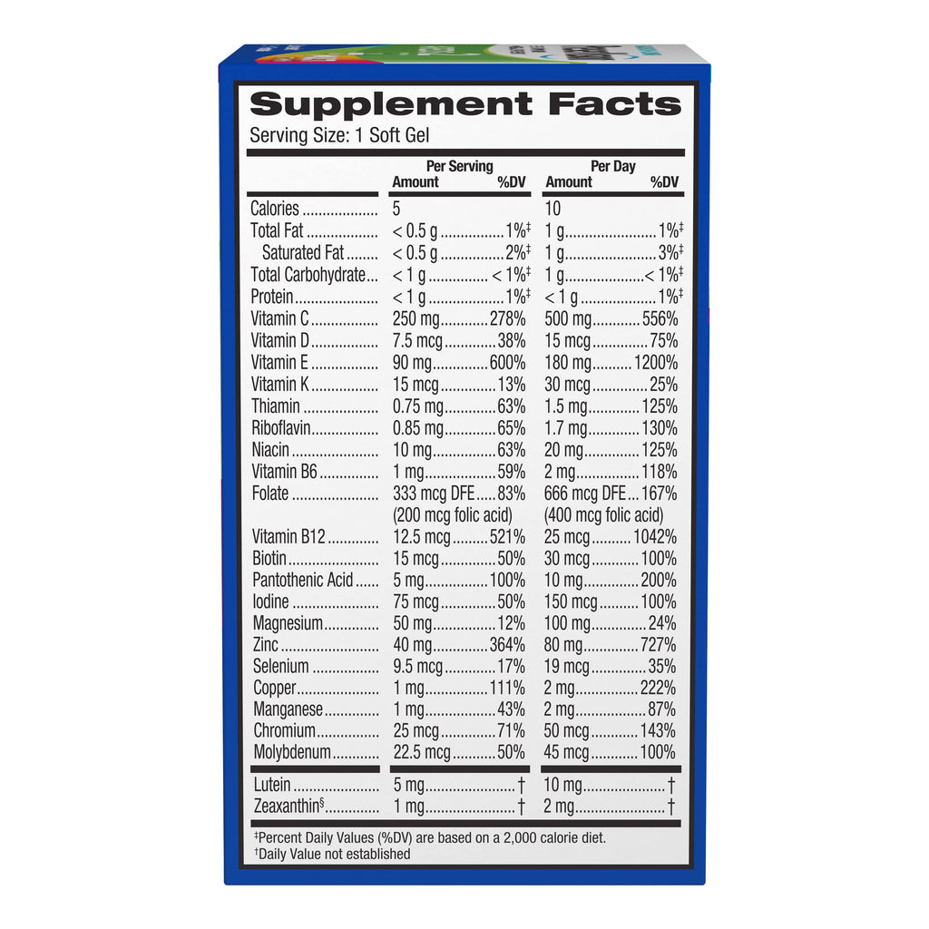 supports vision health with vitamins C D E