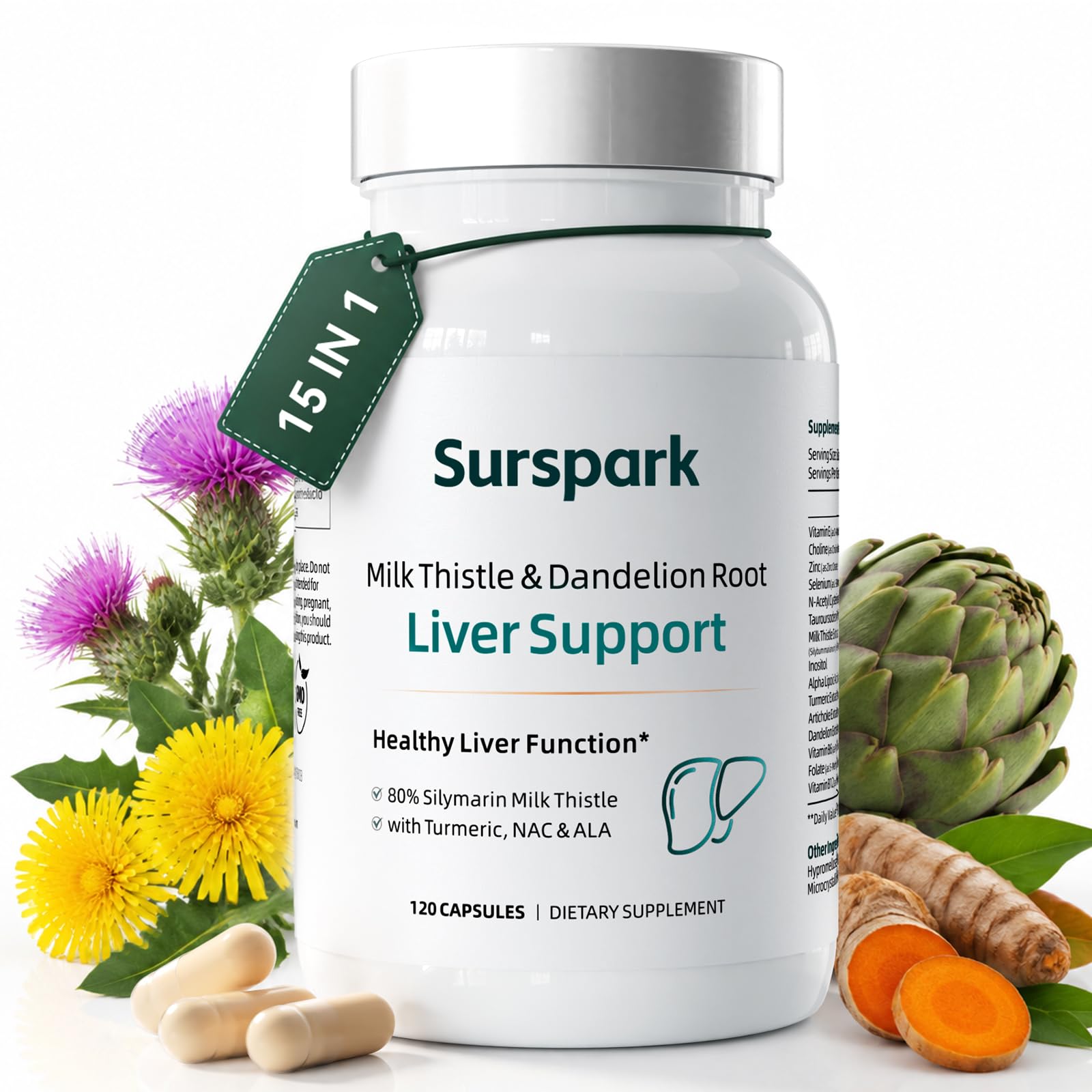 Surspark Milk Thistle liver support