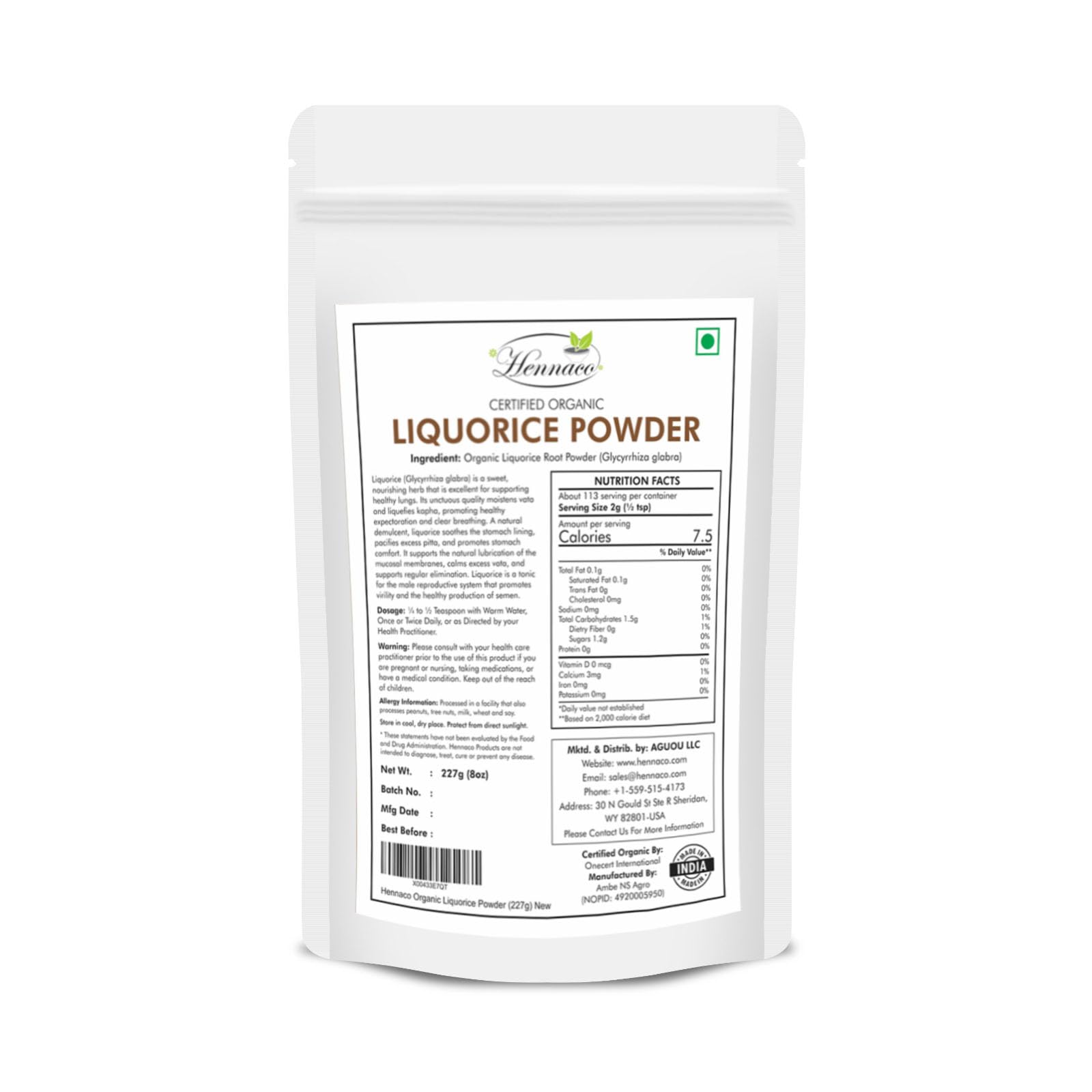 sustainable licorice root sourced product