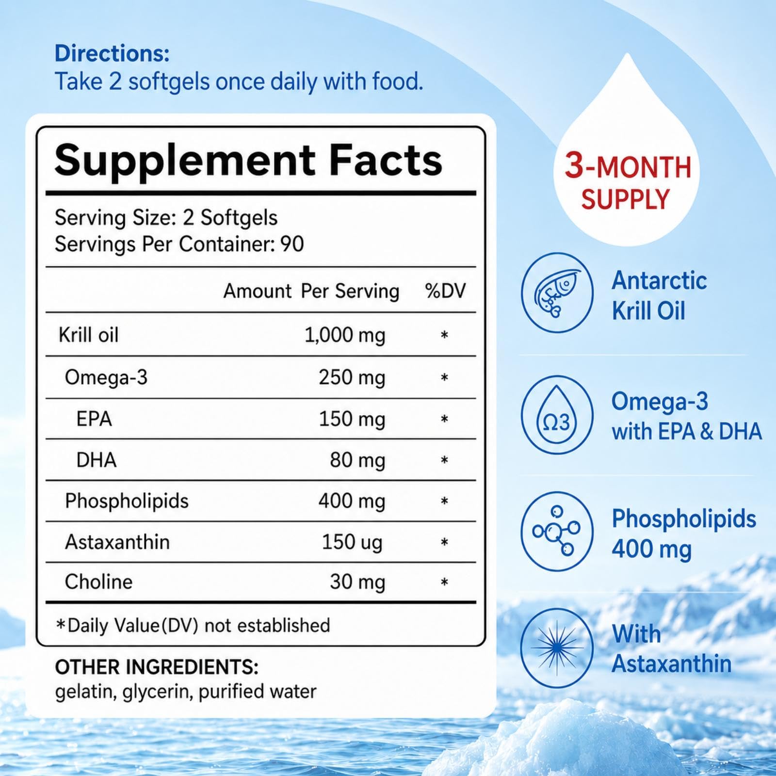 Sustainable sourced krill oil capsules