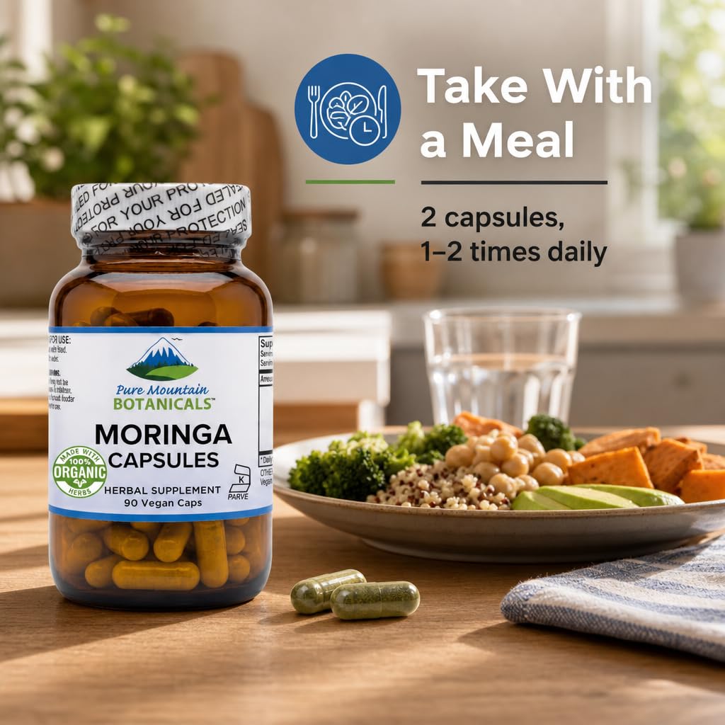 sustainable sourced moringa leaf capsules