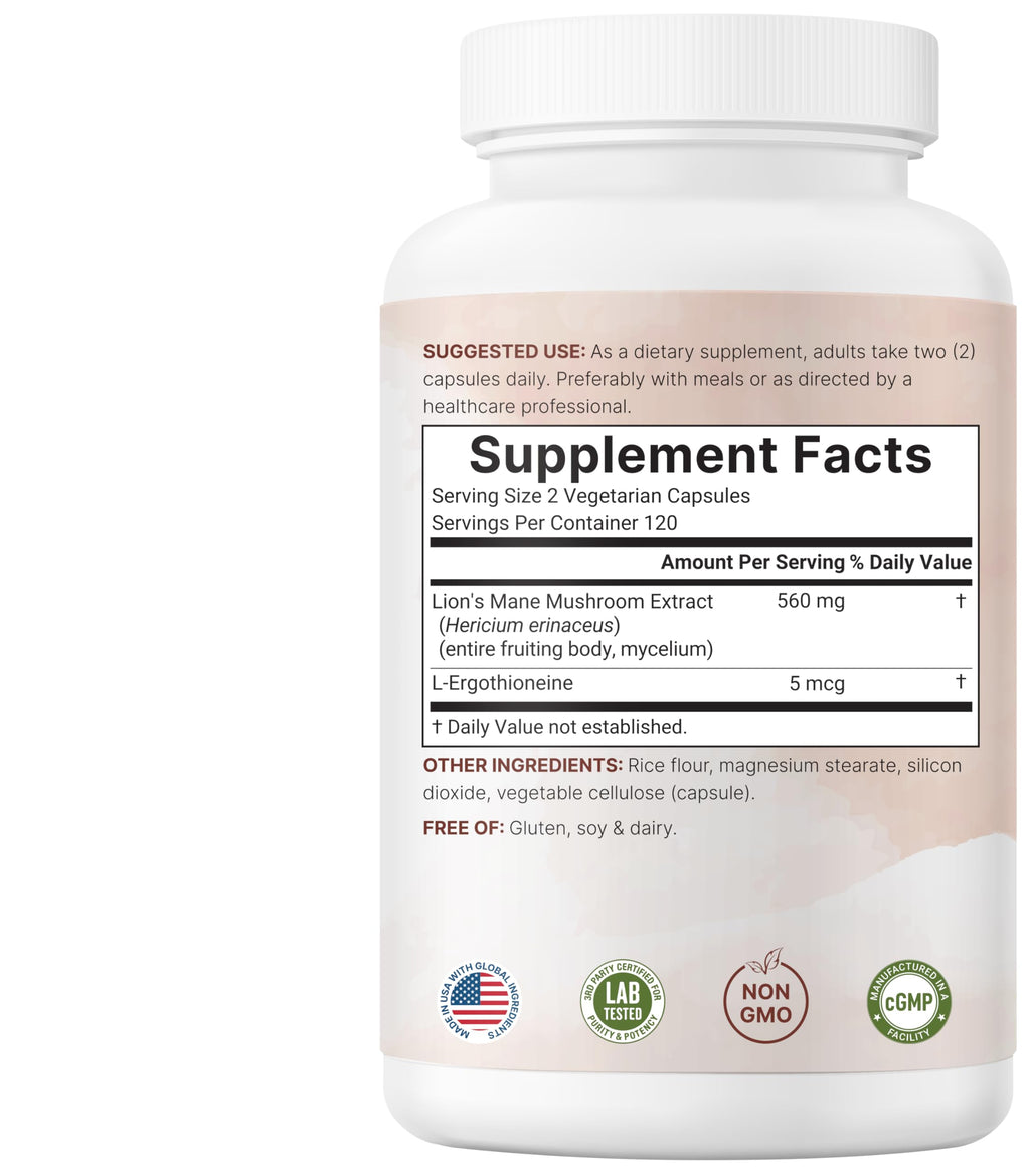 sustainable sourced mushroom capsules