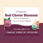 sustainable sourced red clover blossoms