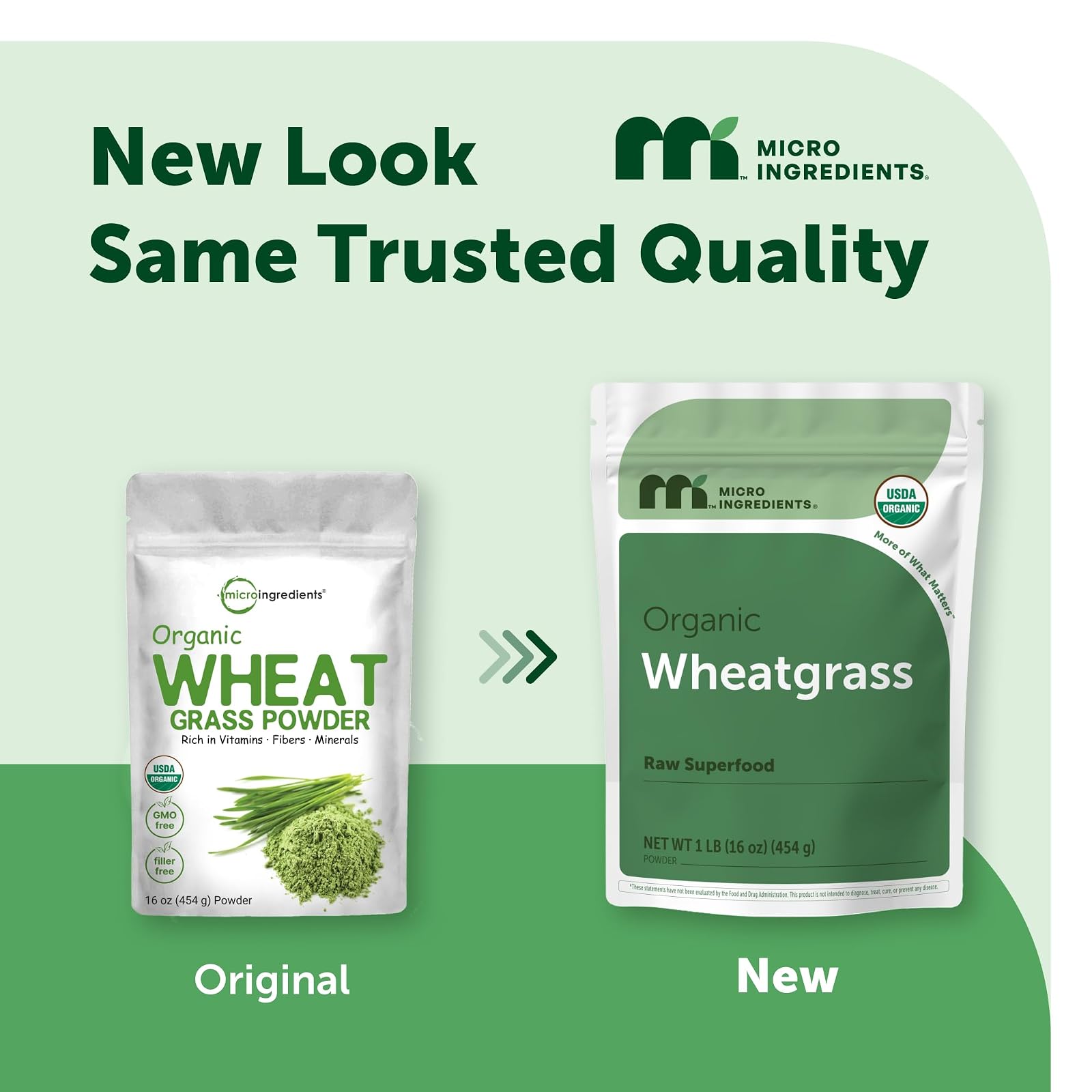 Sustainably US grown wheatgrass supplement