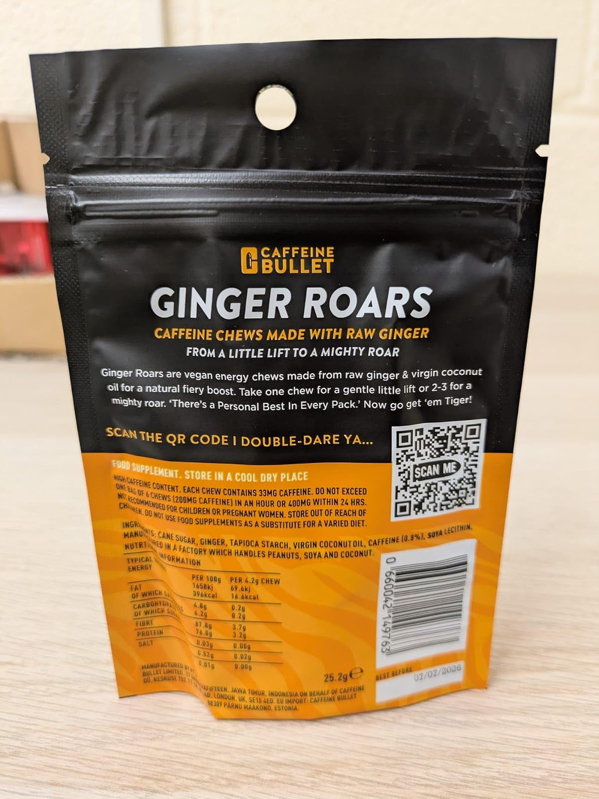 sustained energy from ginger gummies