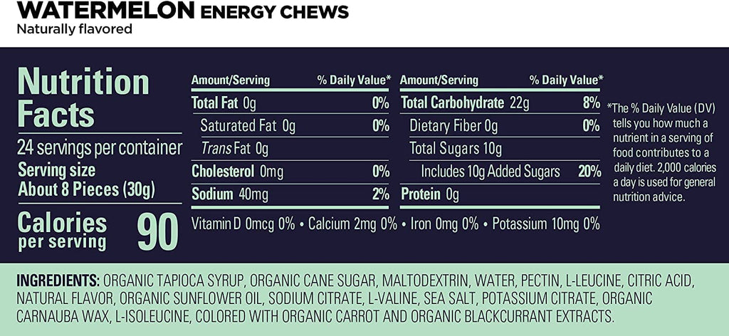 sustained energy with GU chews