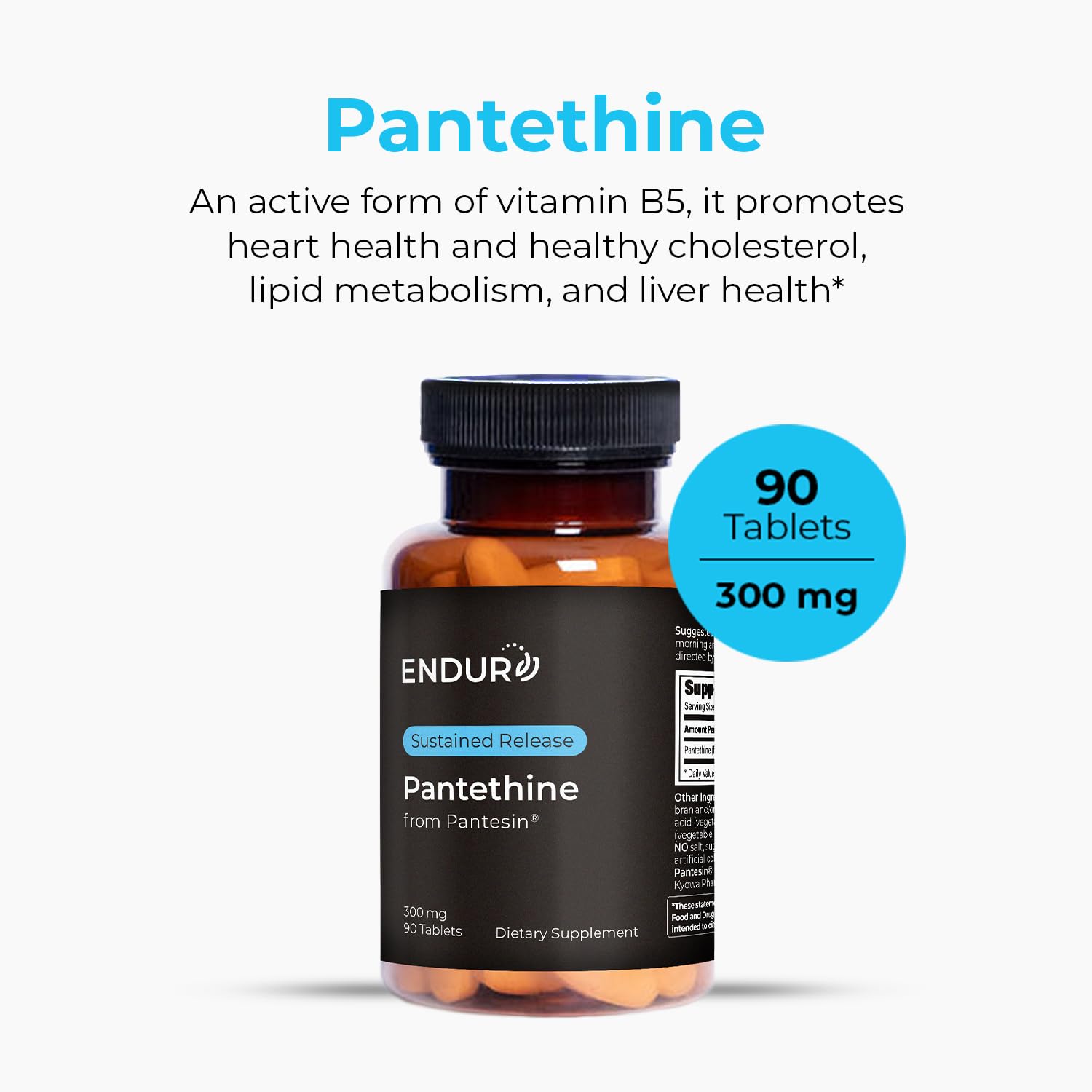 Sustained release Vitamin B5 supplement