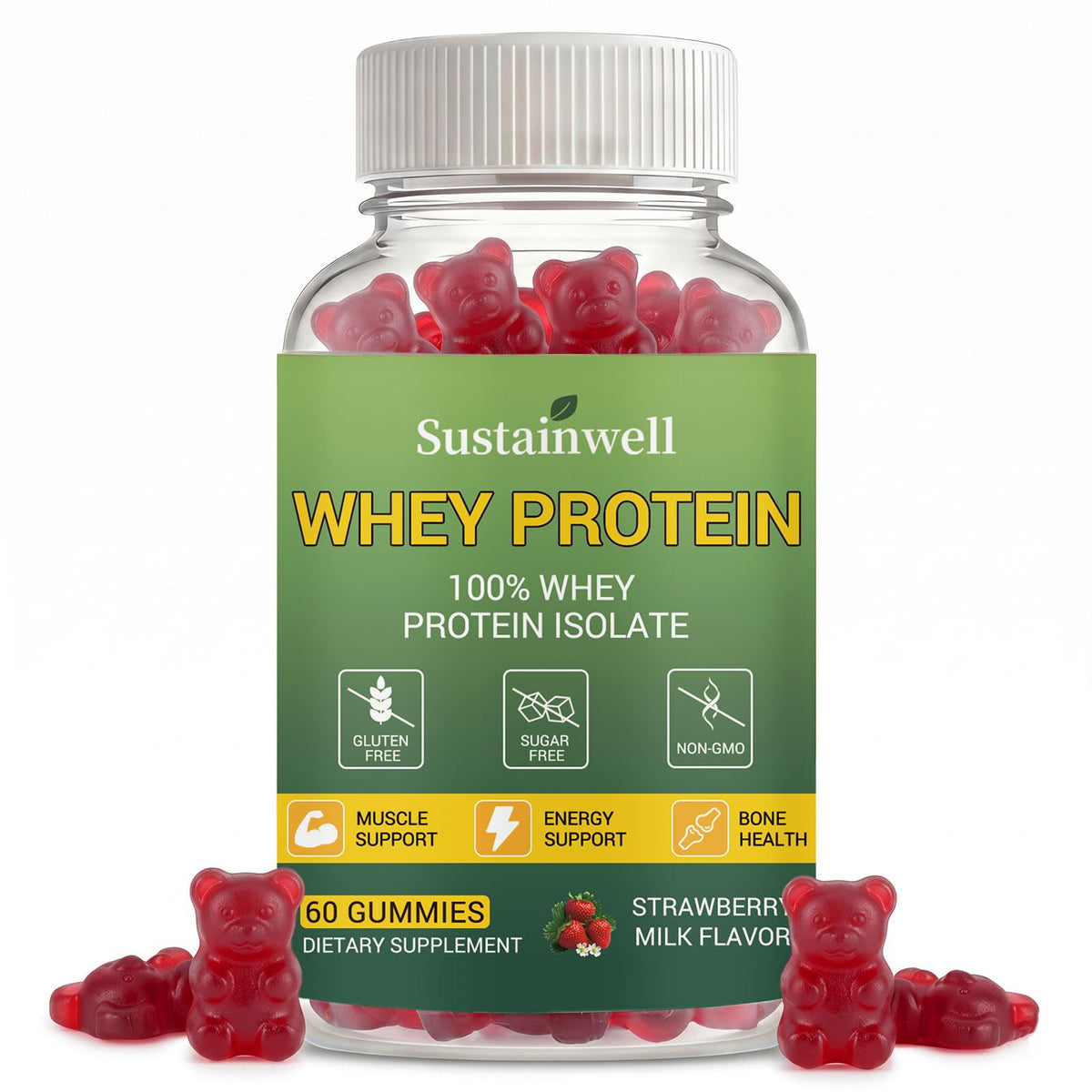 SustainWell whey protein gummies