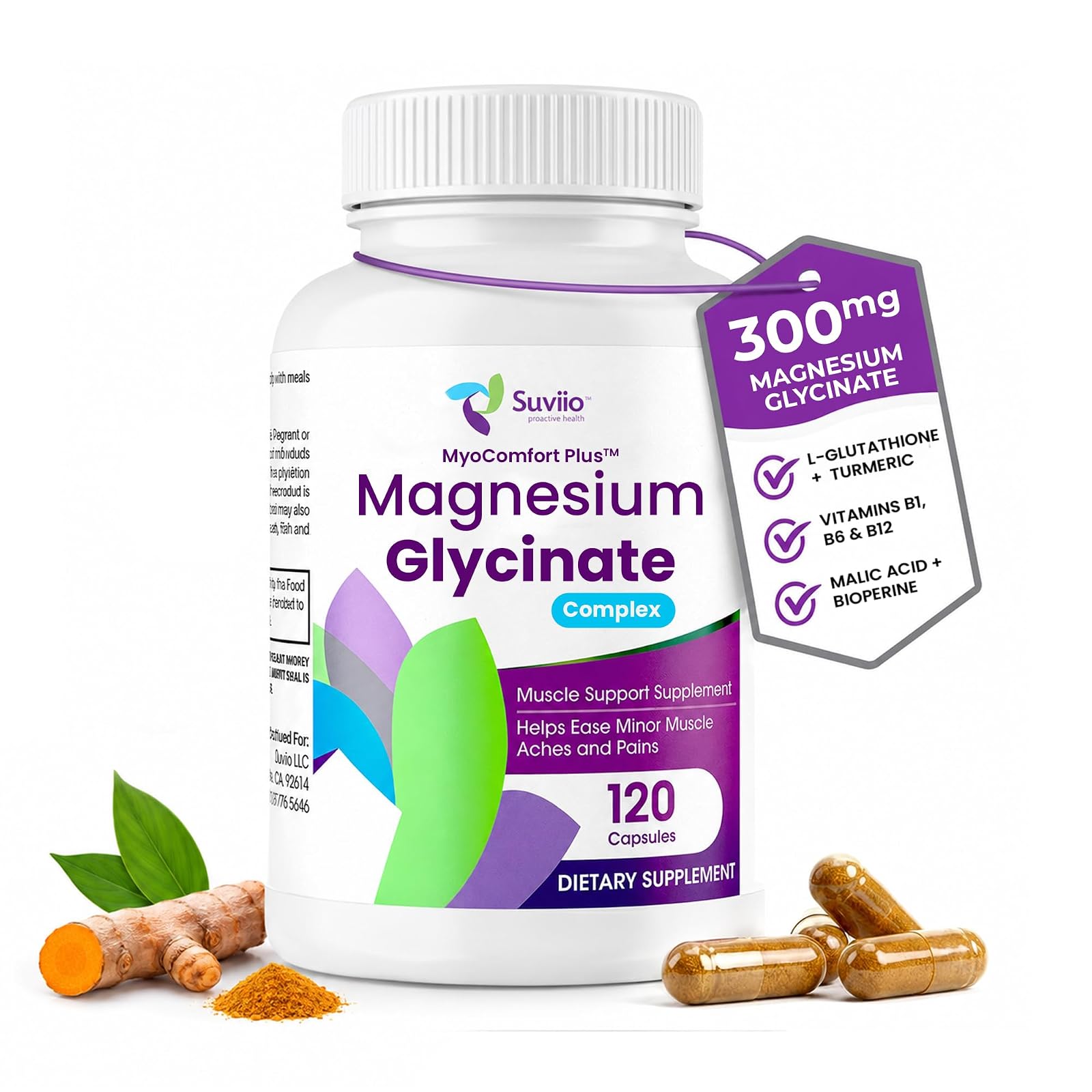 Suviio Magnesium Glycinate supplement capsules
