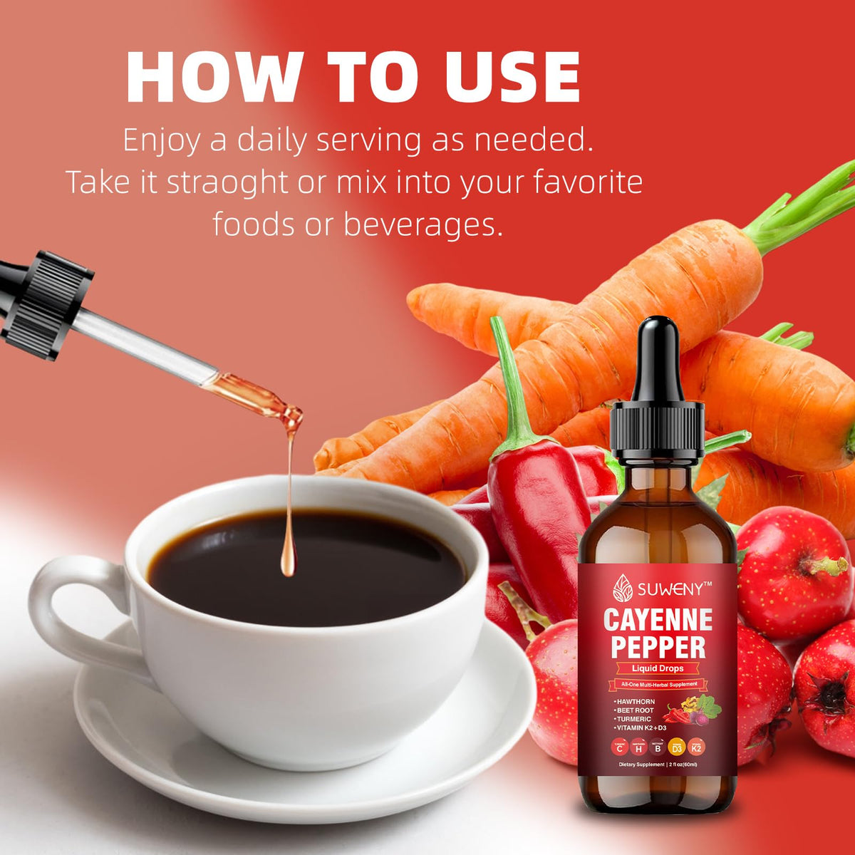 SUWENY cayenne drops for digestion