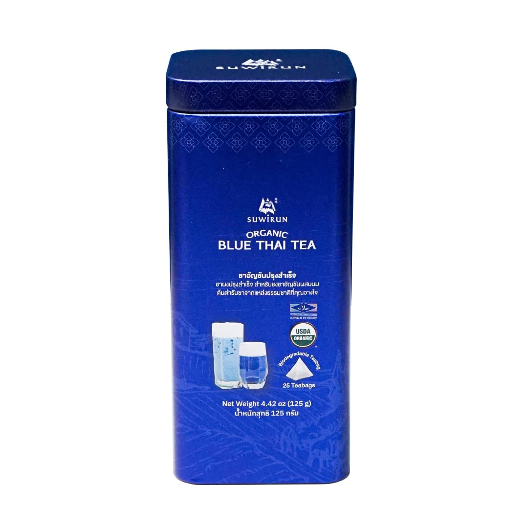 Suwirun organic blue Thai tea bags
