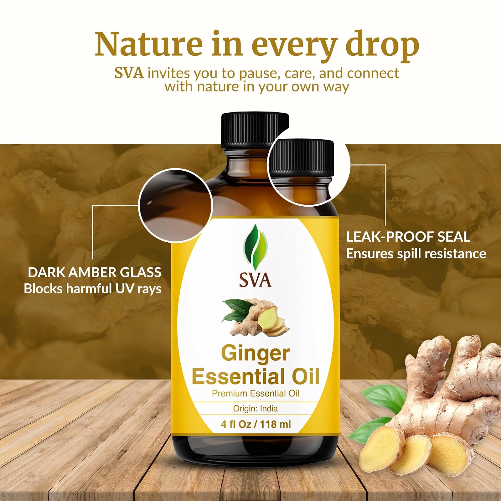 SVA ginger oil for aromatherapy