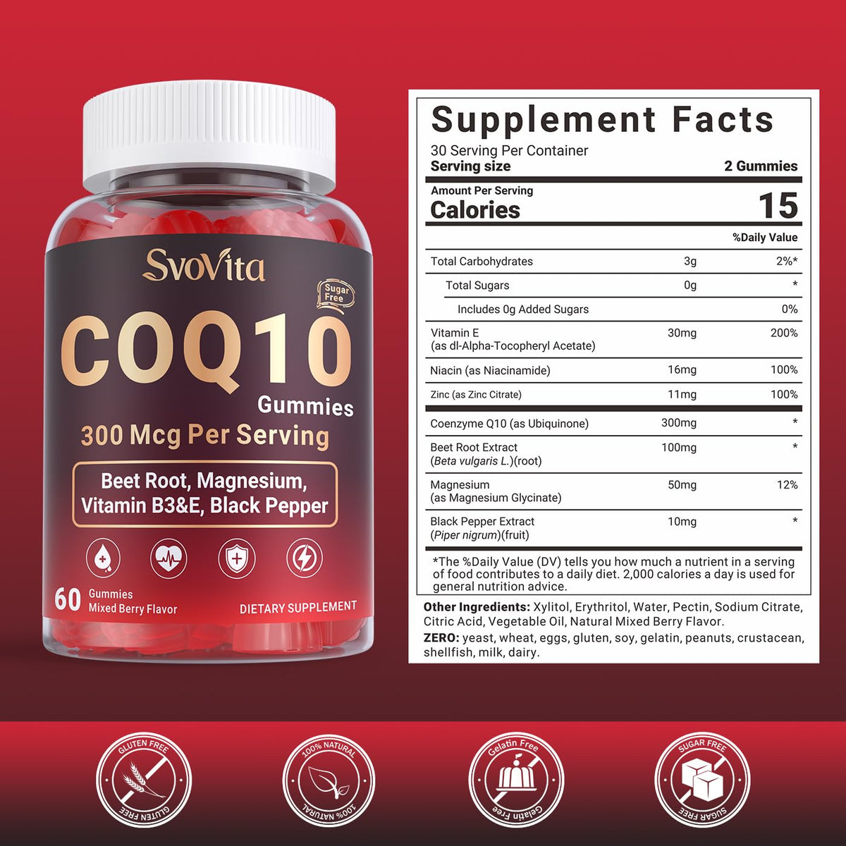 Svovita CoQ10 gummies for heart health