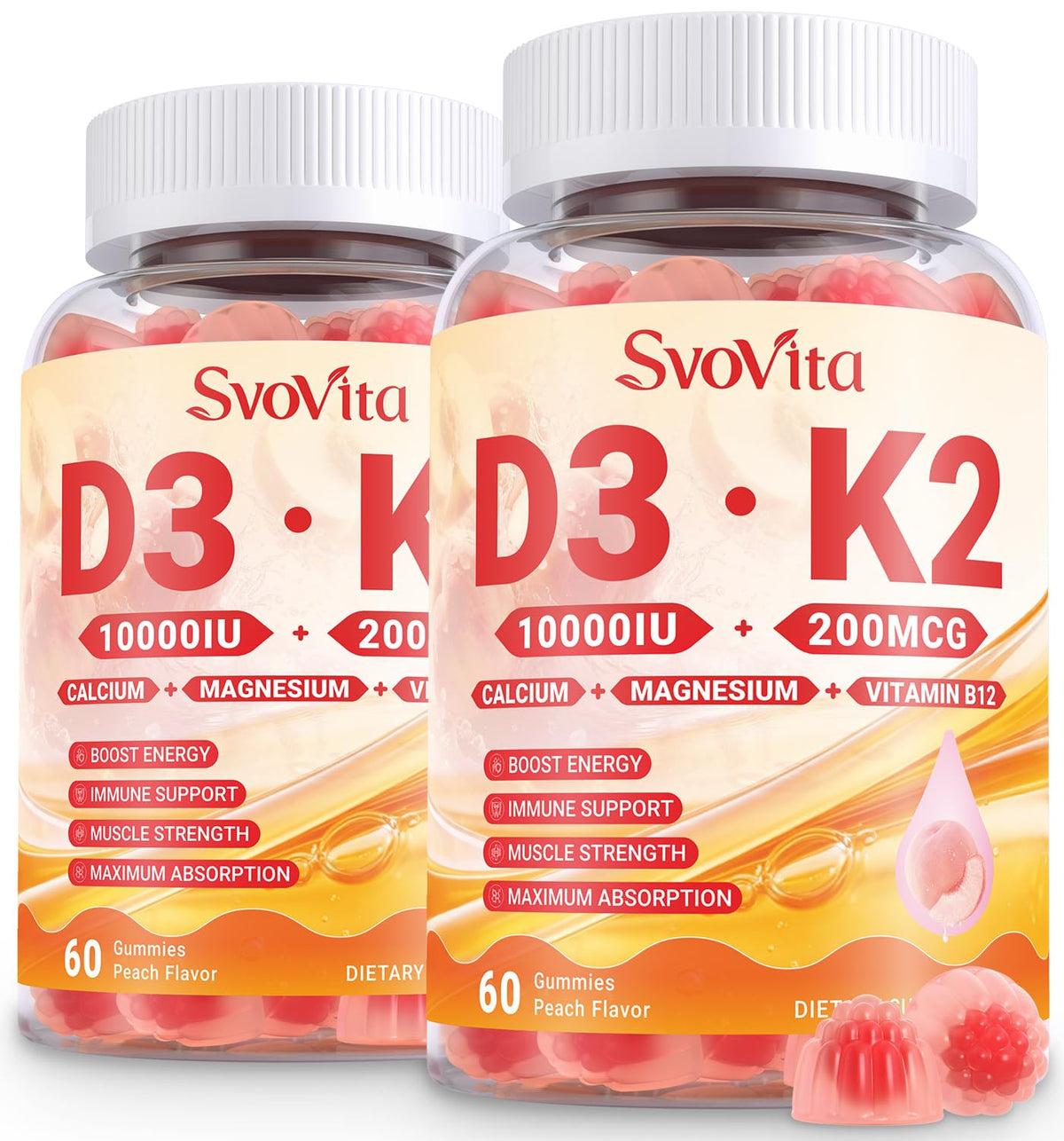 Svovita Vitamin D3 K2 gummies for immunity