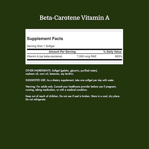Swanson 25,000 IU beta-carotene benefits