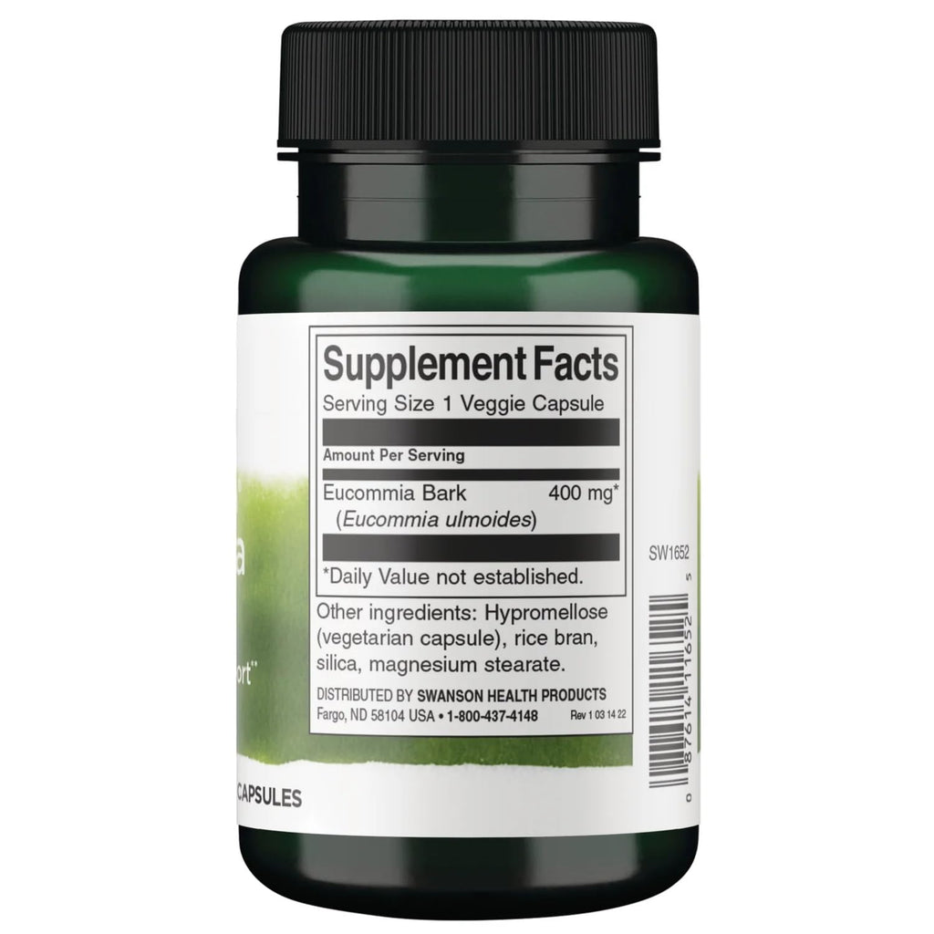 Swanson 400 mg Eucommia Bark capsules