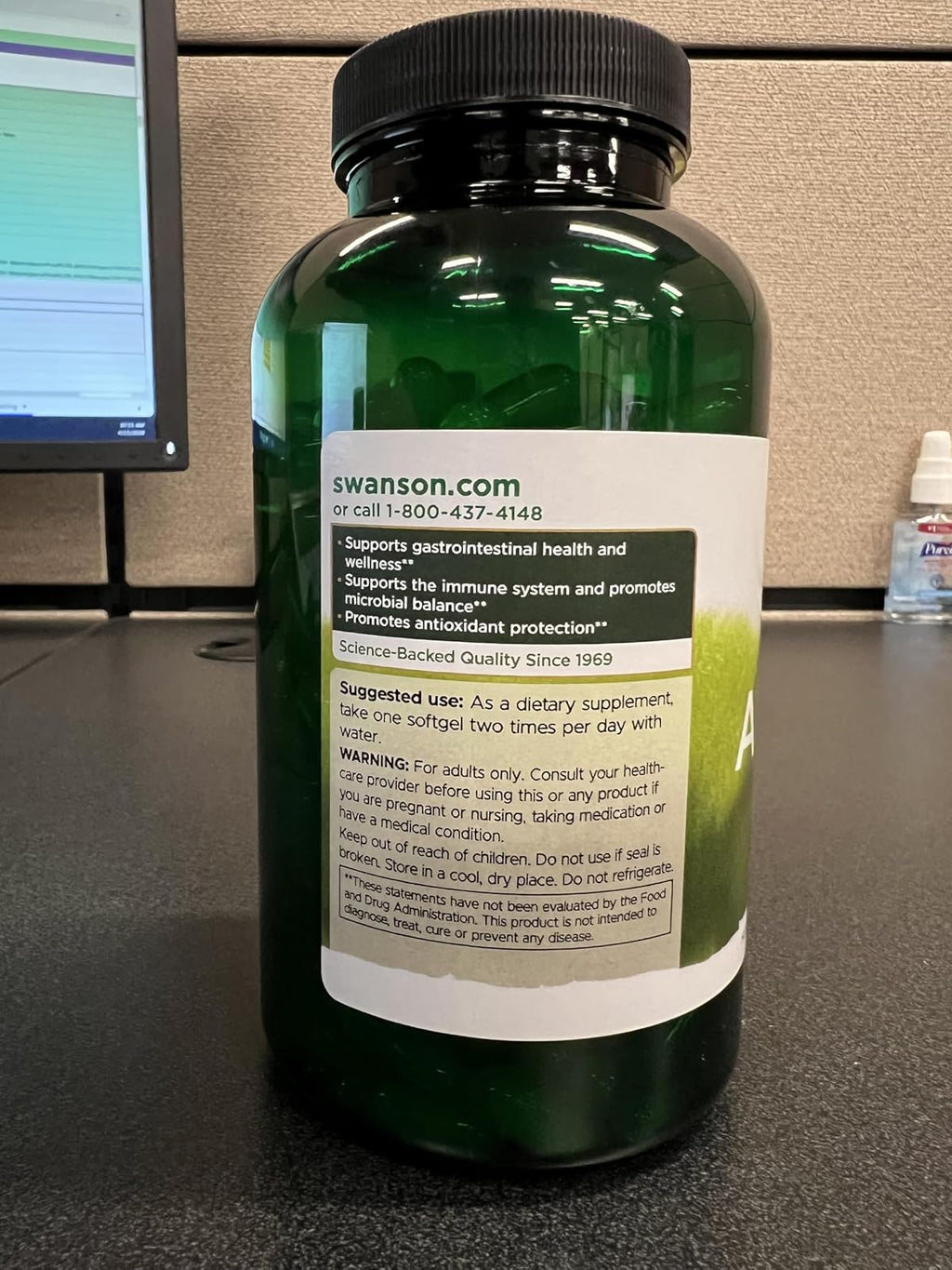 Swanson Aloe Vera softgels for hydration