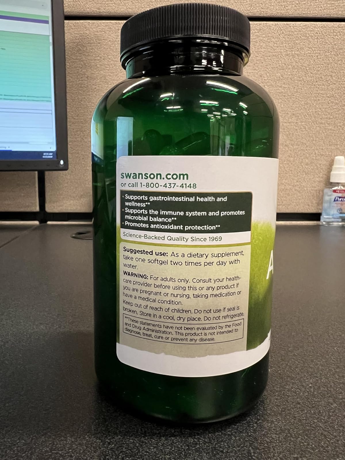 Swanson Aloe Vera softgels for hydration