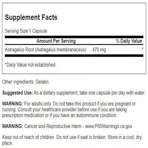 Swanson astragalus herbal supplement