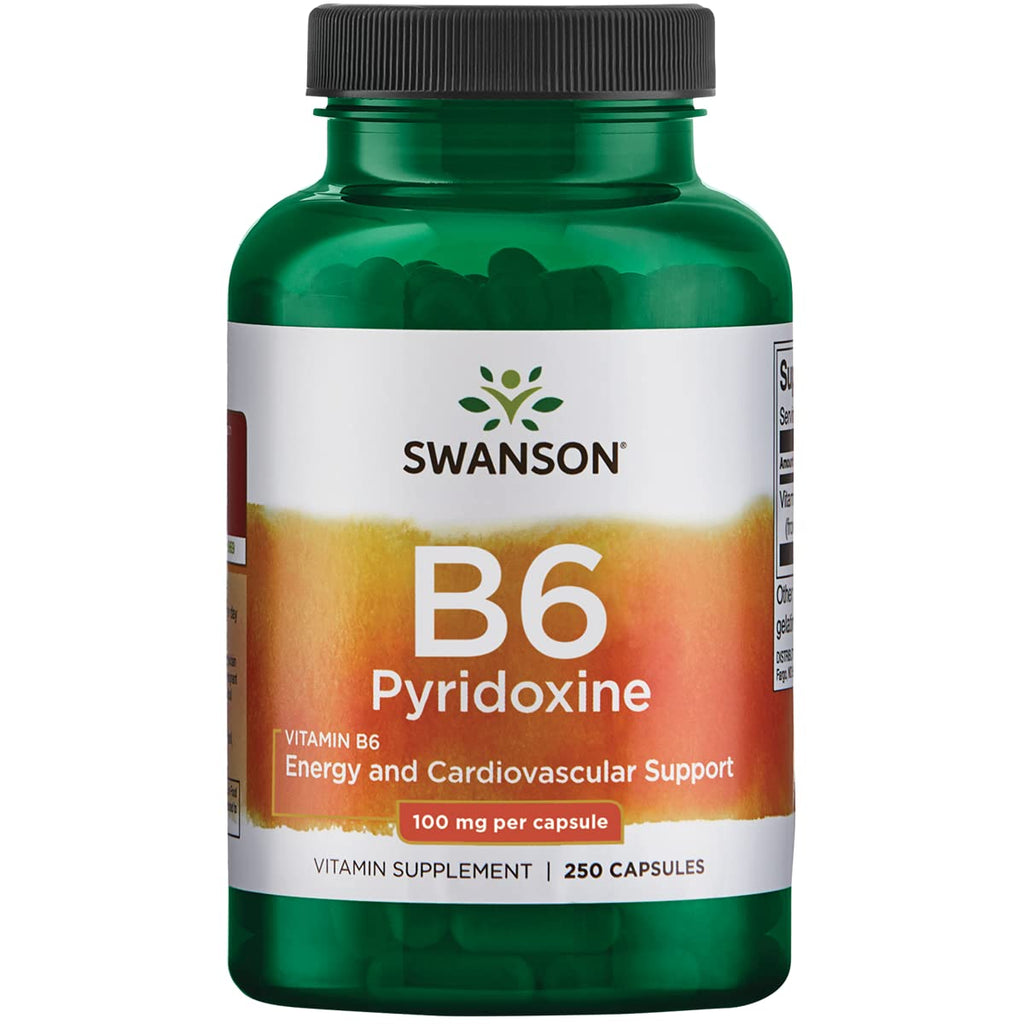 Swanson B6 Pyridoxine 100 mg capsules