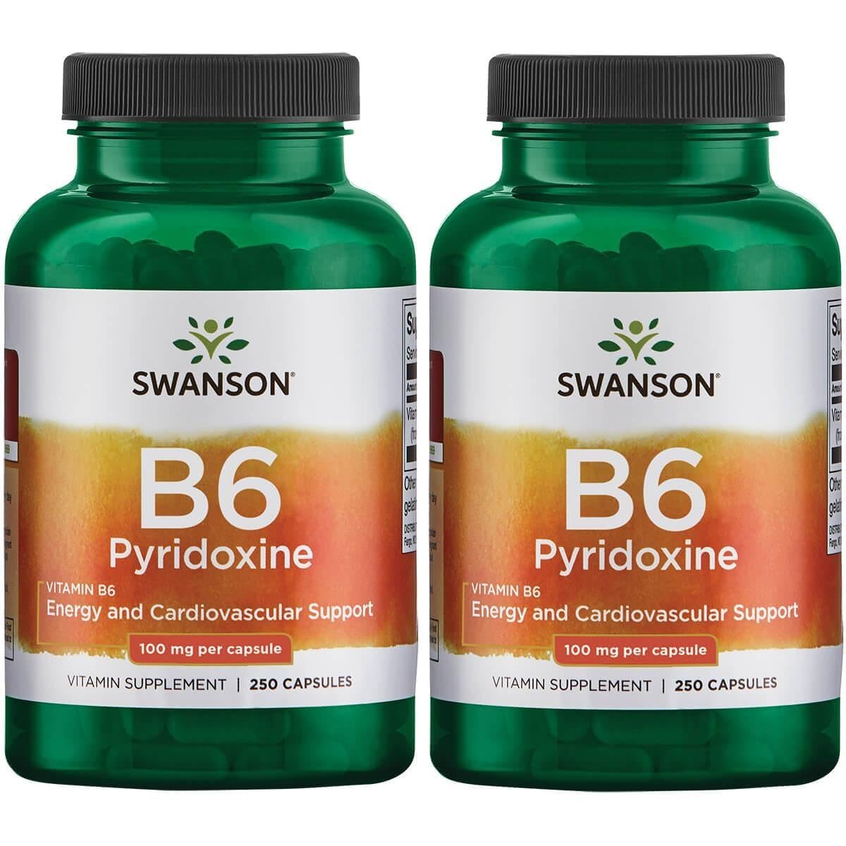 Swanson B6 Pyridoxine 100 mg capsules